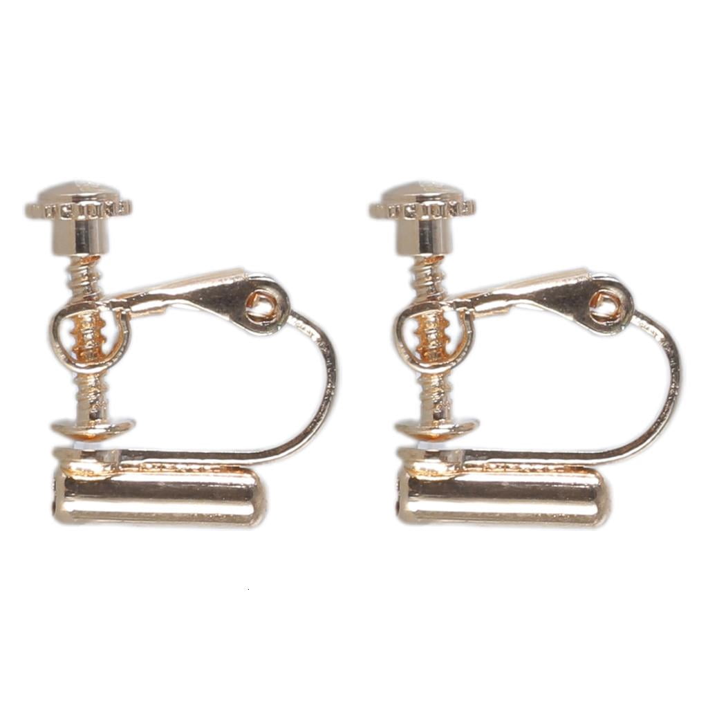 WE-POLUJ Clip-on Earring Converters Screw Back Ear Non Pierced Earring ...