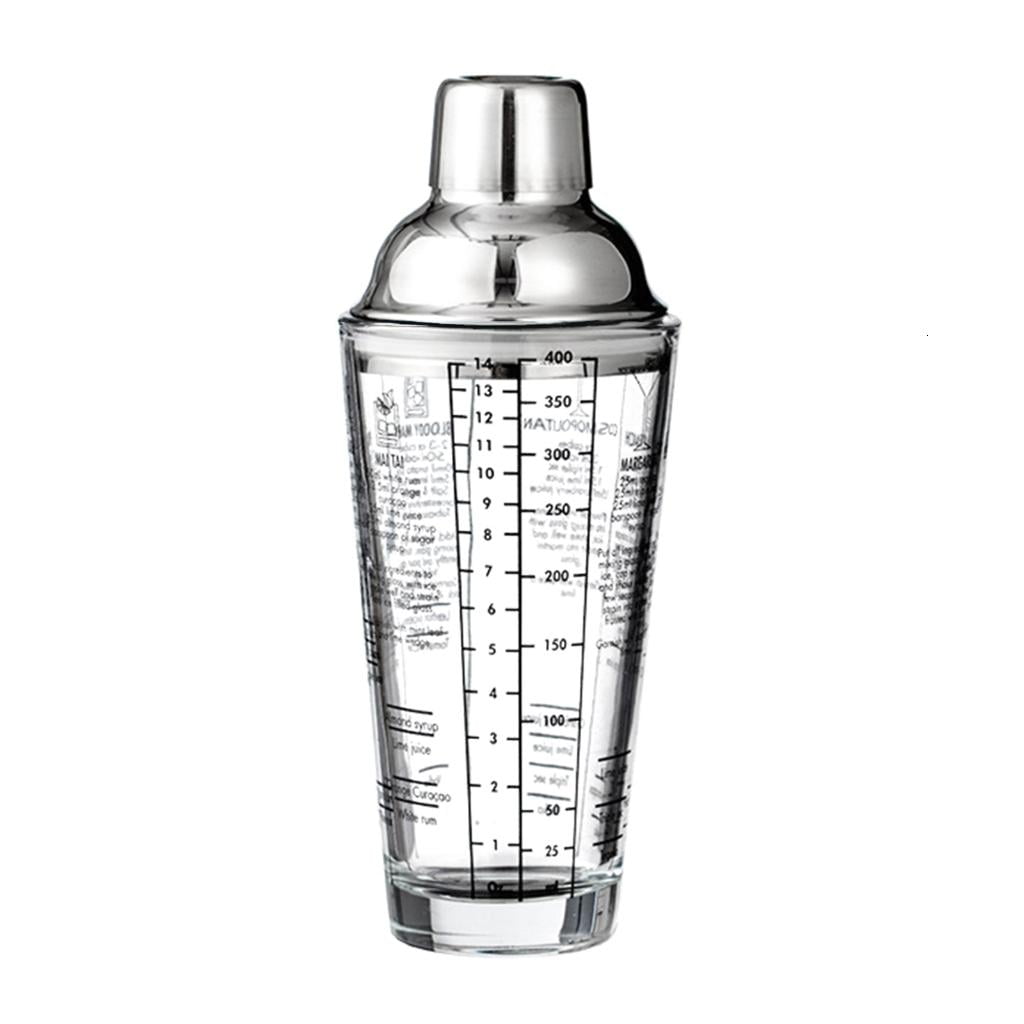 WE-POLUJ Cocktail Shaker with Measurement Scale Professional Mixology ...