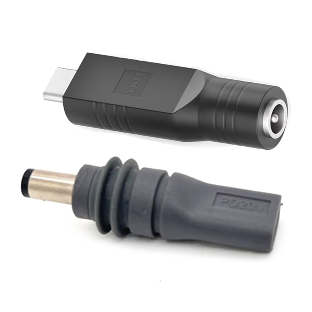 WE-POLUJ DC5521 to USB C Connector Type C to DC5.5x2.1mm Power Cable ...
