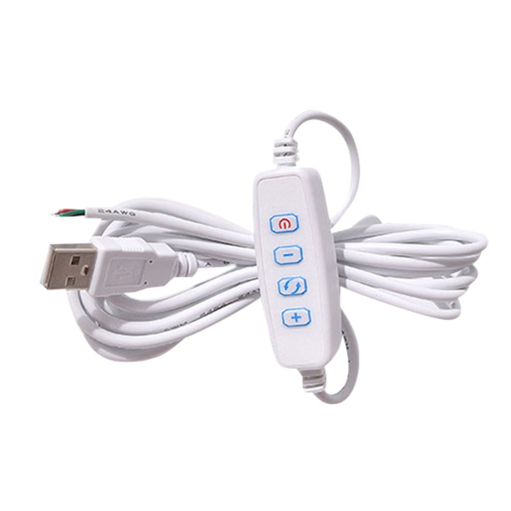 WE-POLUJ DC5V USB LED Dimmer Extension Cable with On/off Switches ...