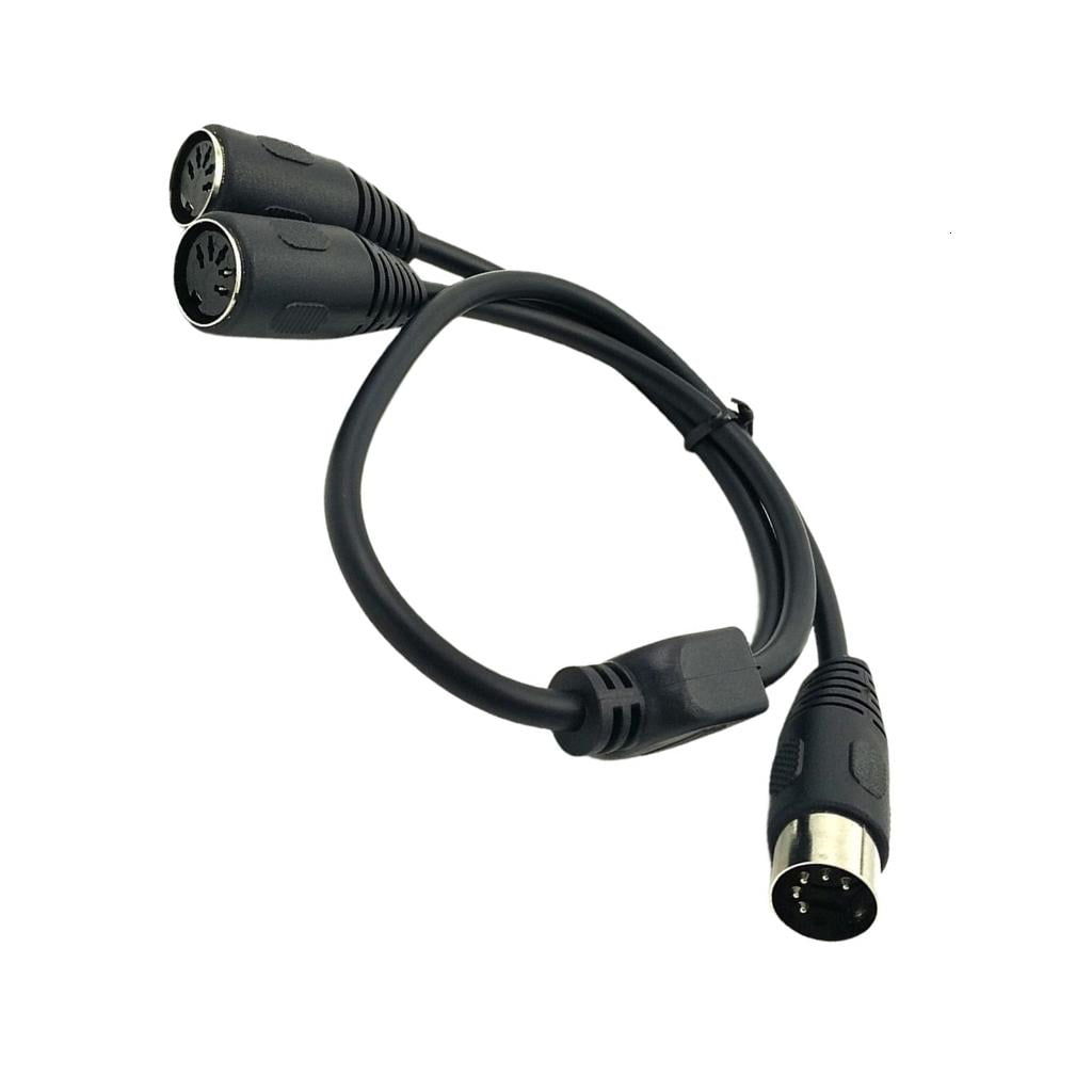 WE-POLUJ DIN 5 Pin Splitter Cable Male to Double Female DIN 5 Pin ...