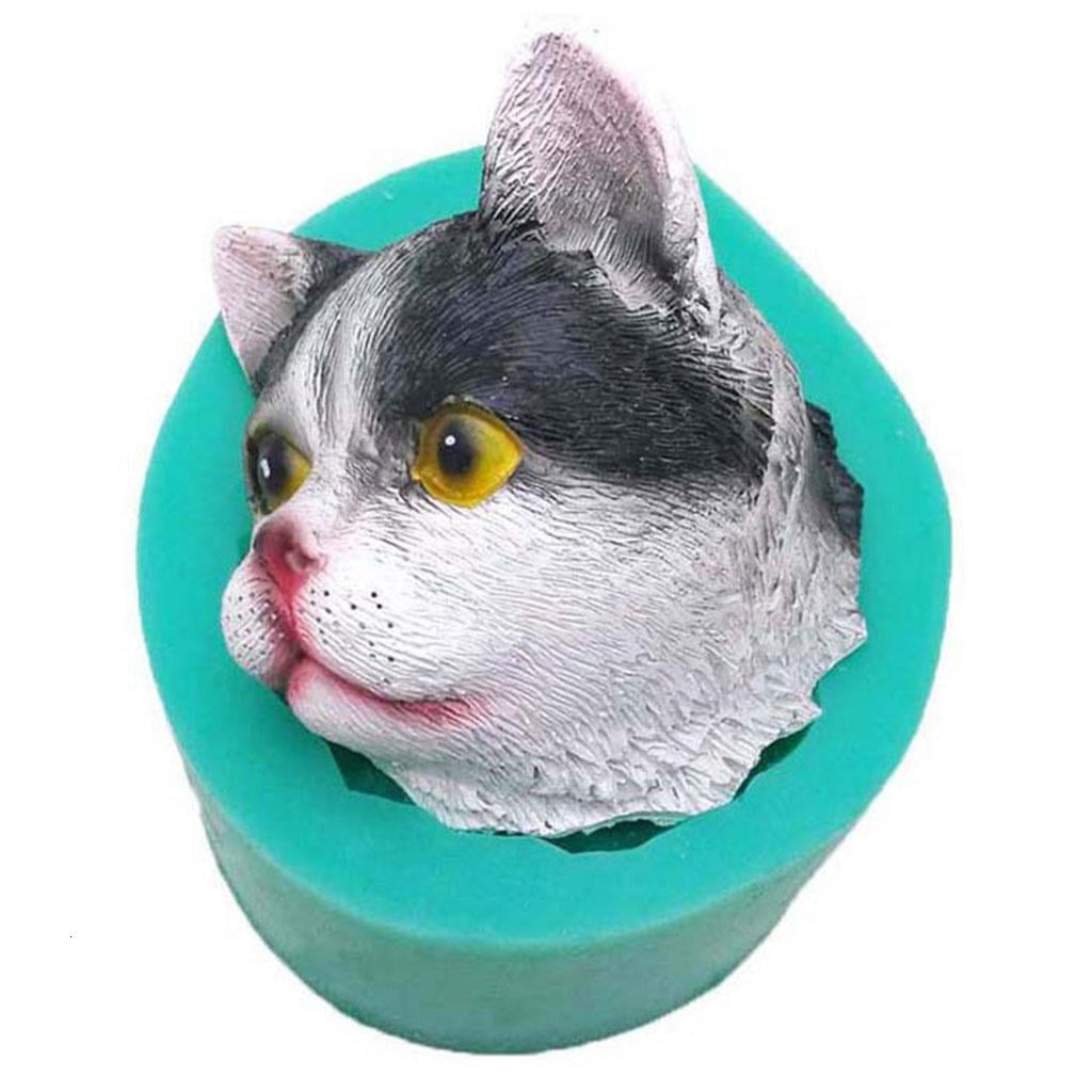 WE-POLUJ DIY Animal for Cat for Head Shape Moulds Chocolate Mould Clay ...