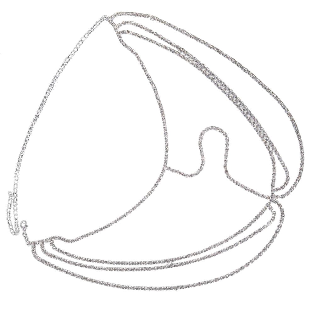 WE-POLUJ Dazzling Mask Multilayer Veil Mask Multilayer Face Chain ...
