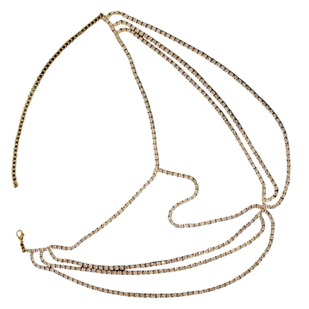 WE-POLUJ Dazzling Mask Multilayer Veil Mask Multilayer Face Chain ...