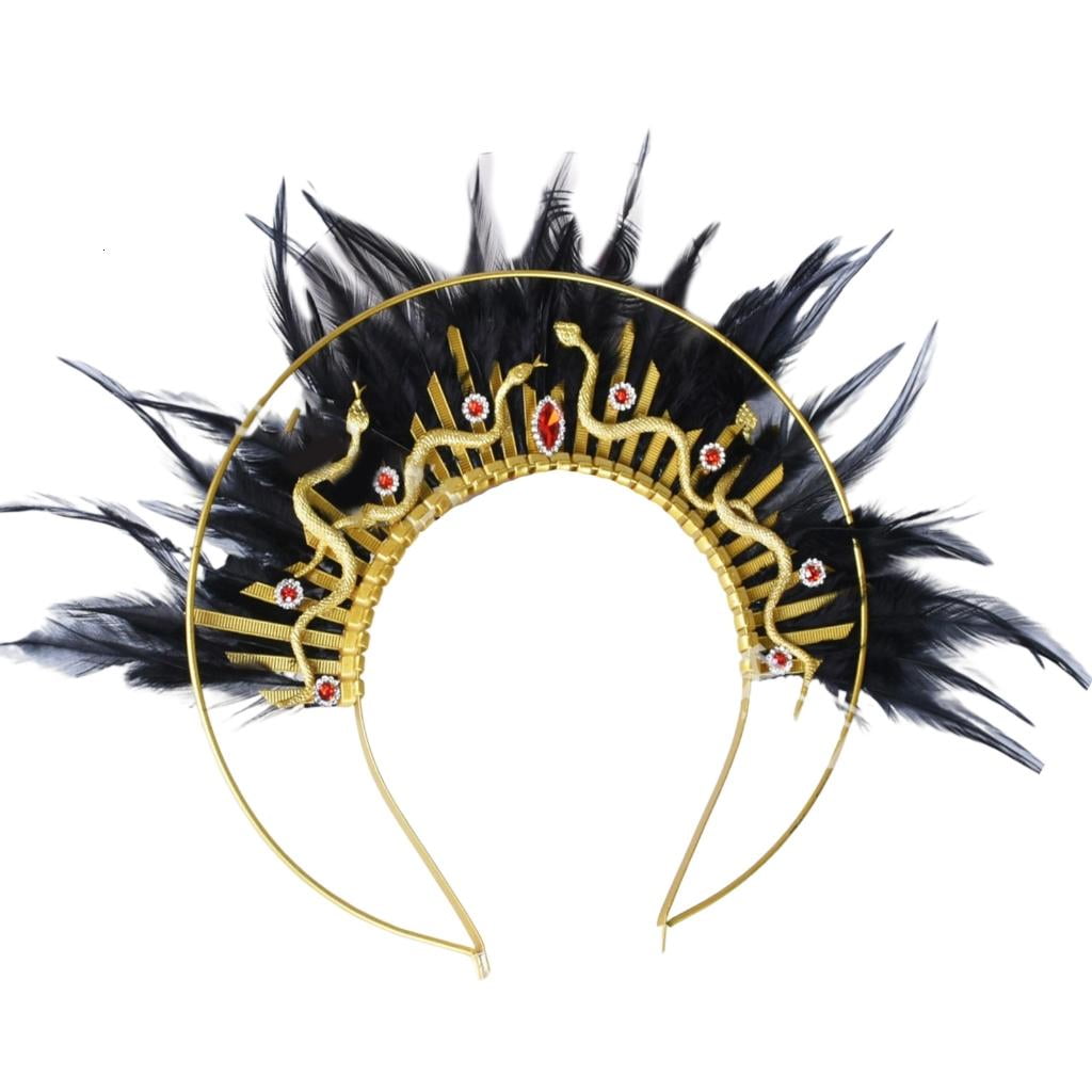 WE-POLUJ Delicate Feather Headdress Accessory for Women Girls Stage ...