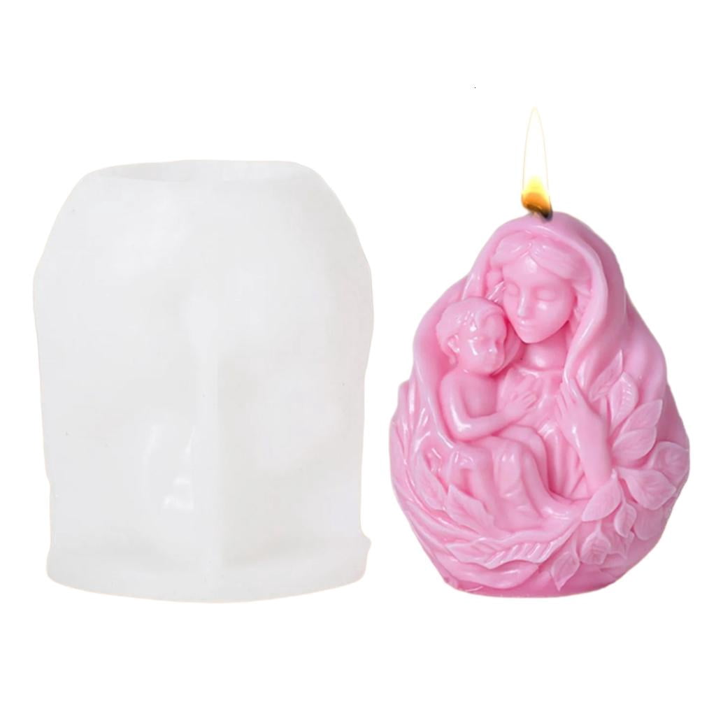 WE-POLUJ Detailed Carving Silicone Molds of Mother and Child Silicone ...