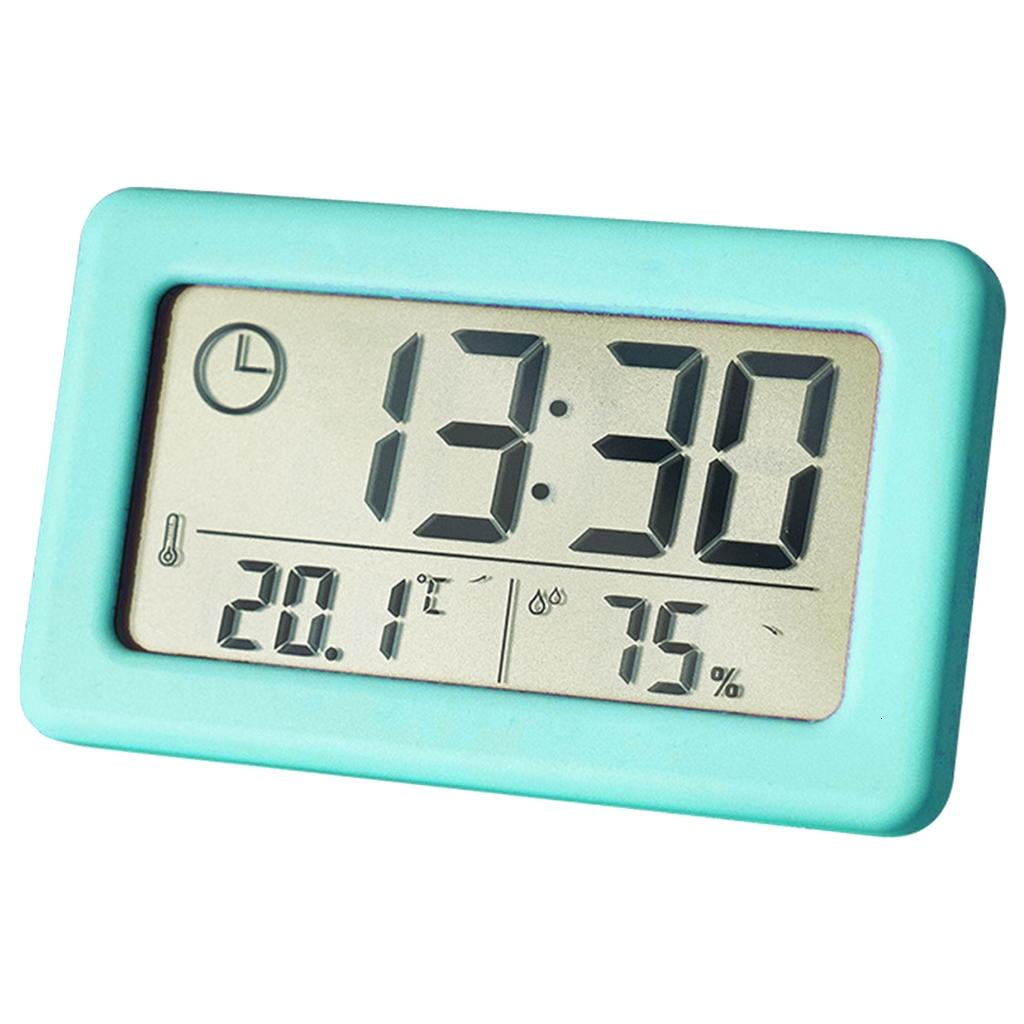 WE-POLUJ Digital Wall Clock with Temperature and Humiditys Display for ...