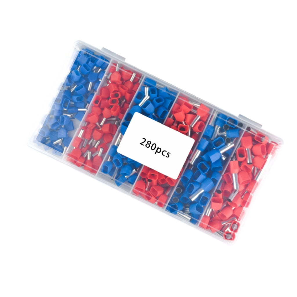 WE-POLUJ Double Wire Ferrules Kits Insulated Ferrule Crimps Pin ...