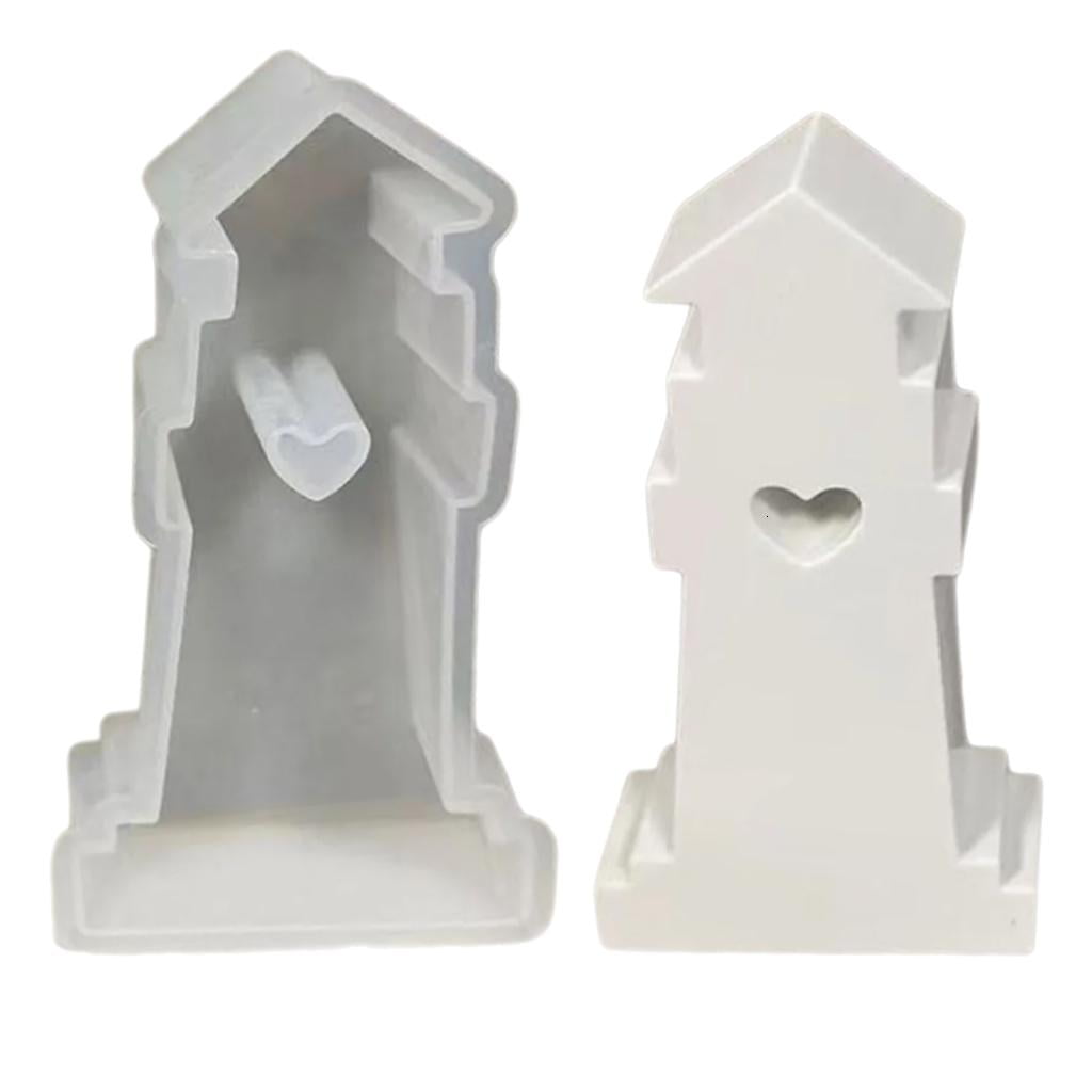 WE-POLUJ Easy Unmolding Tower Shaped Silicone Mold Set for Making Soaps ...