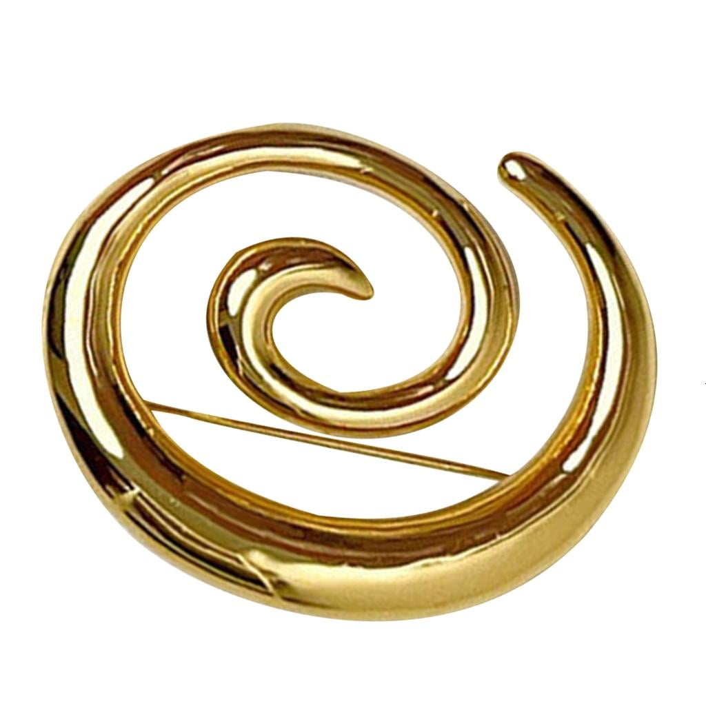WE-POLUJ Elegant Lapel Pin Eye Catching Vortex Shaped Brooch Pin for ...