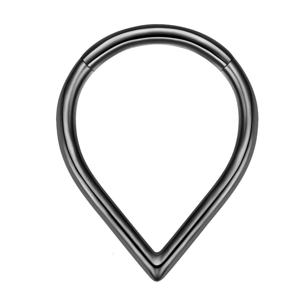 WE-POLUJ Elegant Teardrop Shaped Titaniums Steel Nose Ring Unisex ...