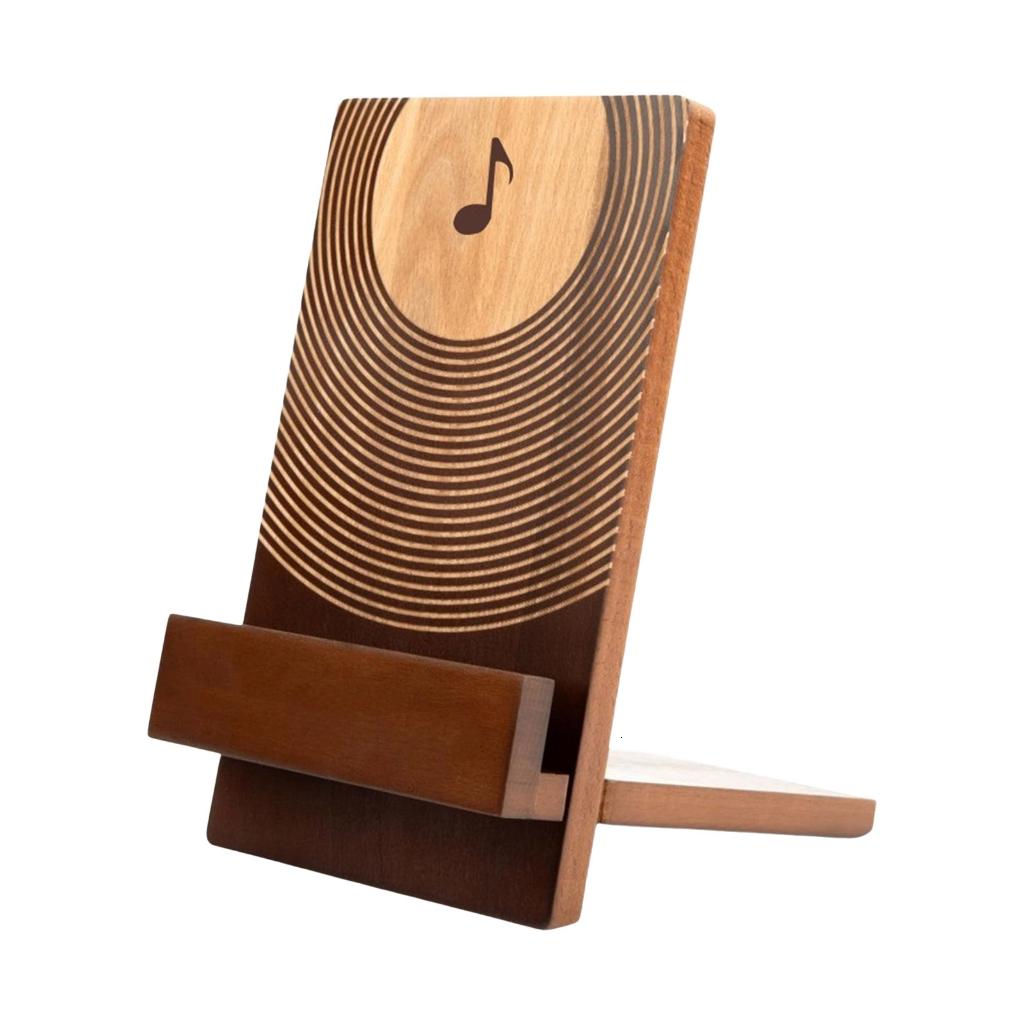 WE-POLUJ Elegant Trendy Sturdy Wood Record Holder Desktop Album Storage ...