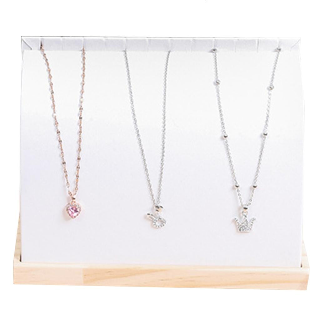 WE-POLUJ Fashionable Wood Base Necklace Display Stand Sturdy Wood ...
