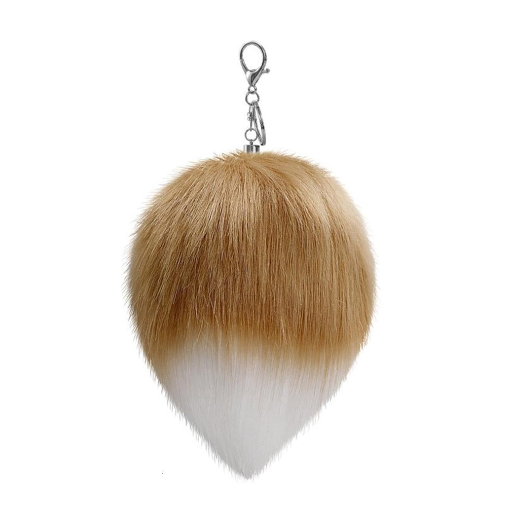 WE-POLUJ Faux Animal Tail Keyring Unique Key Charm Pendant Elegant Bag ...