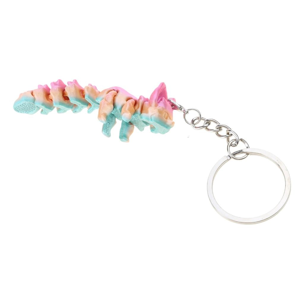 WE-POLUJ Flexible Jointed Fox Keychain Pendant, 3D Printed Fox Keychain ...