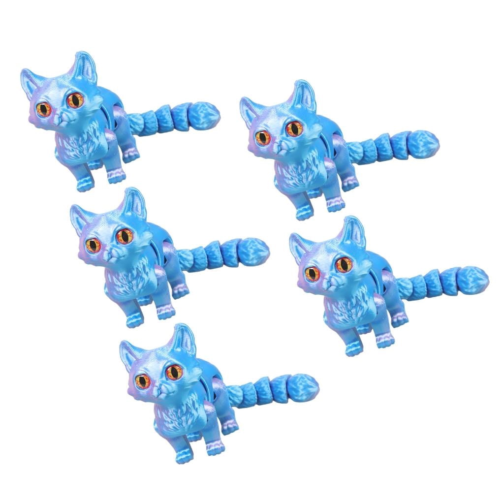 WE-POLUJ Flexible Joints Articulated Cats Fidgety Toy 3D Printed Cats ...