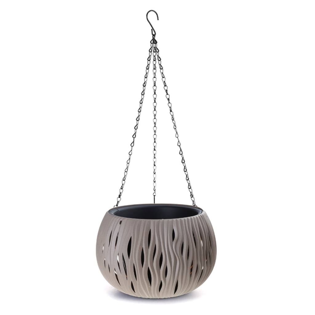 WE-POLUJ Hanging Planter for 9 Inch Indoor Outdoor Flower Pot Hollow ...