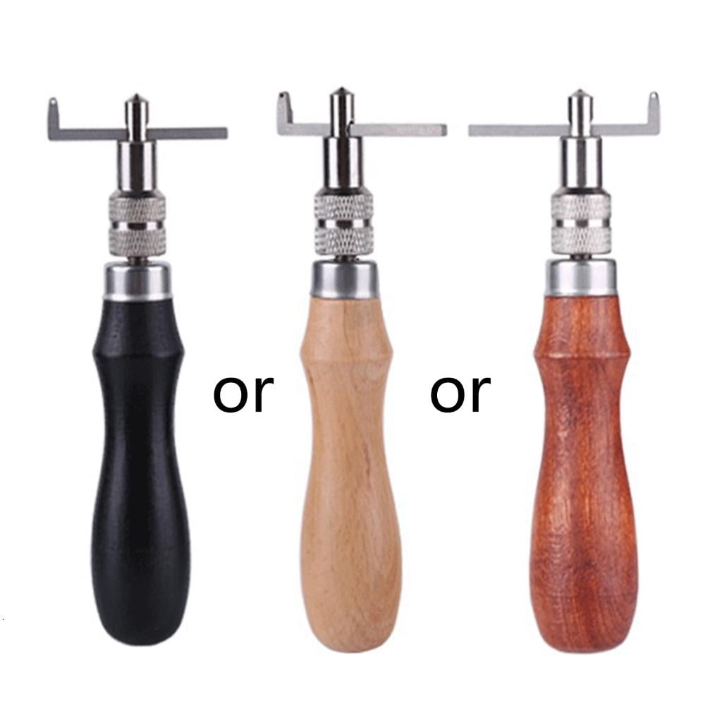 WE-POLUJ Leather working Groover Edger Tool Wood Handle Trencher 7 in 1 ...