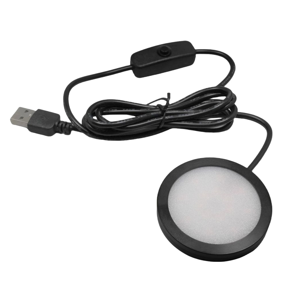 WE-POLUJ Led Lamp Under Cabinet Puck Light With Round Base USB ...