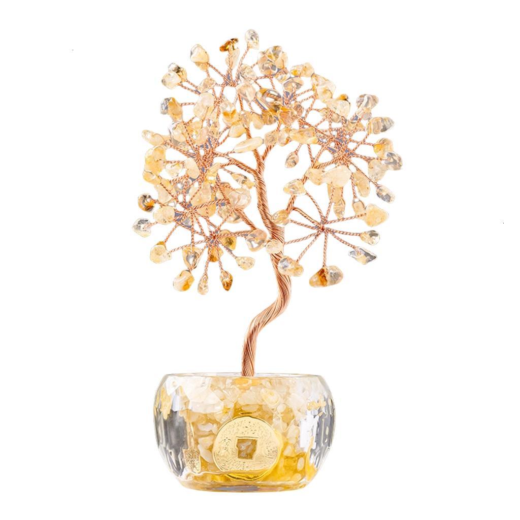 WE-POLUJ Lucky Gemstones Crystal Stones Tree for Wealth Success, Gift ...