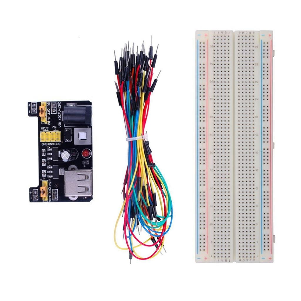 WE-POLUJ MB102 MB102 Breadboard 400 830 Point Solderless PCB Bread ...