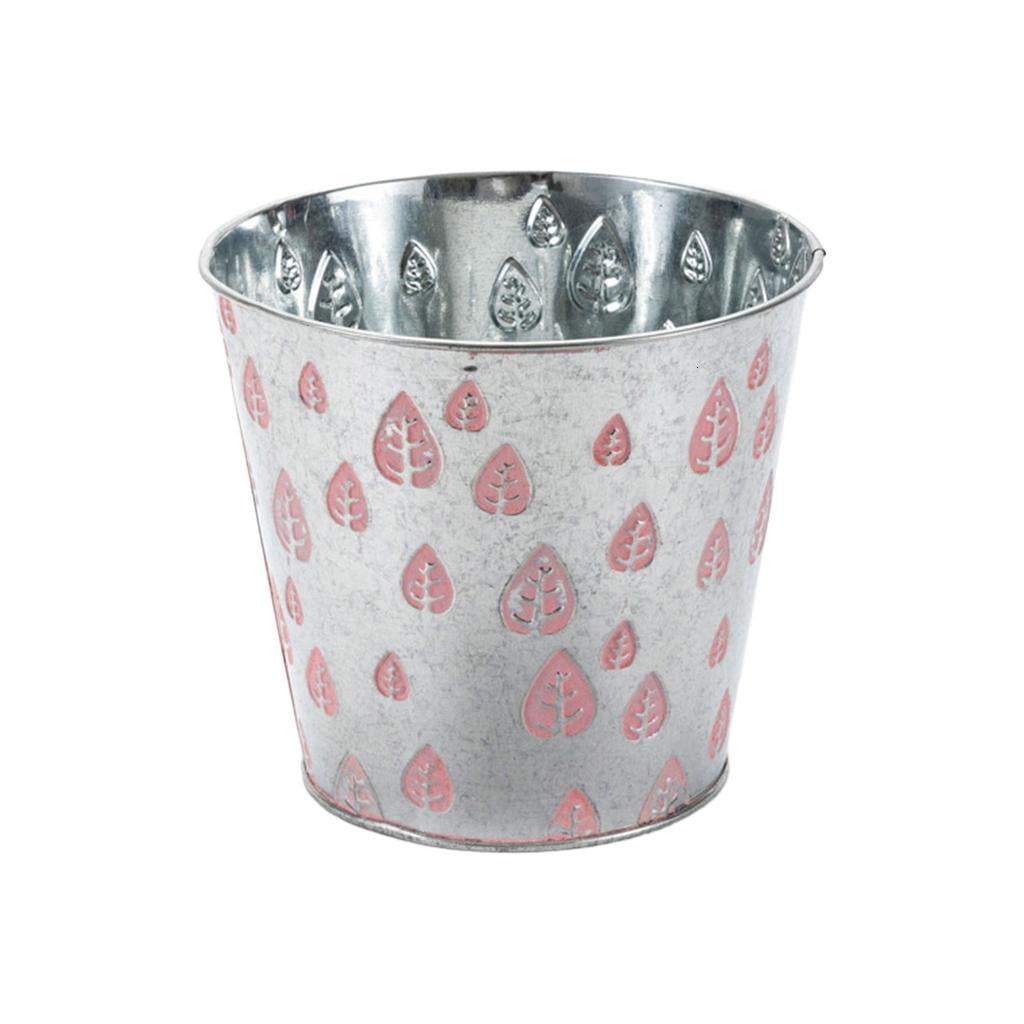 WE-POLUJ Metal Vases Galvanized French Farmhouse Flower Buckets Flower ...