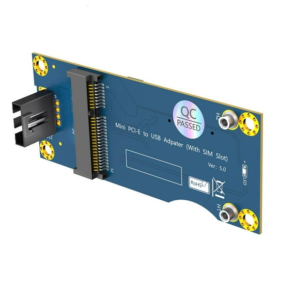 WE-POLUJ Mini PCIe To USB 2.0 Adapter Card With Card Slot For WWAN/LTE ...