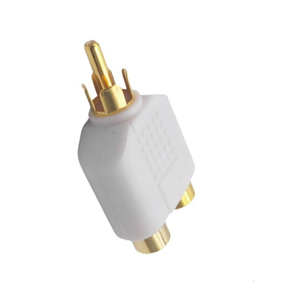 WE-POLUJ Mono Y Splitter Plug Adapter 1 Male to 2 Female Auditory Video ...