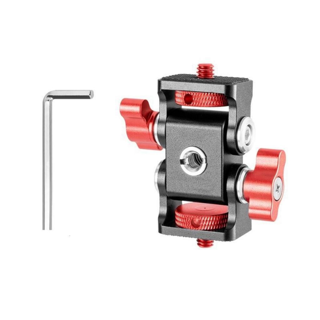 WE-POLUJ Multipurpose Two Head Camera Mount with 1/4” and 3/8” Base ...