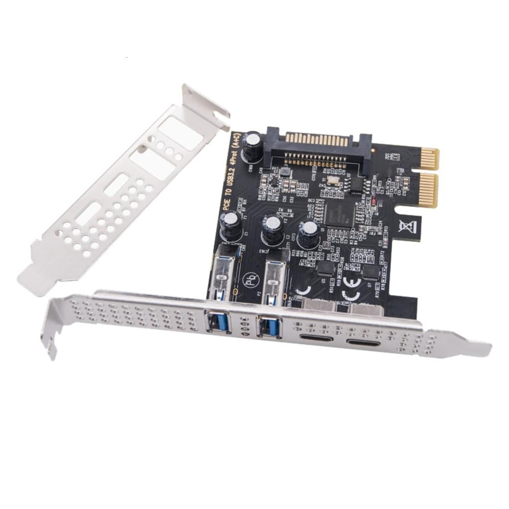 WE-POLUJ PCIE 1X To USB3.0 Expansion Card USB 3.2 Gen1 5Gbps Speed 2x ...