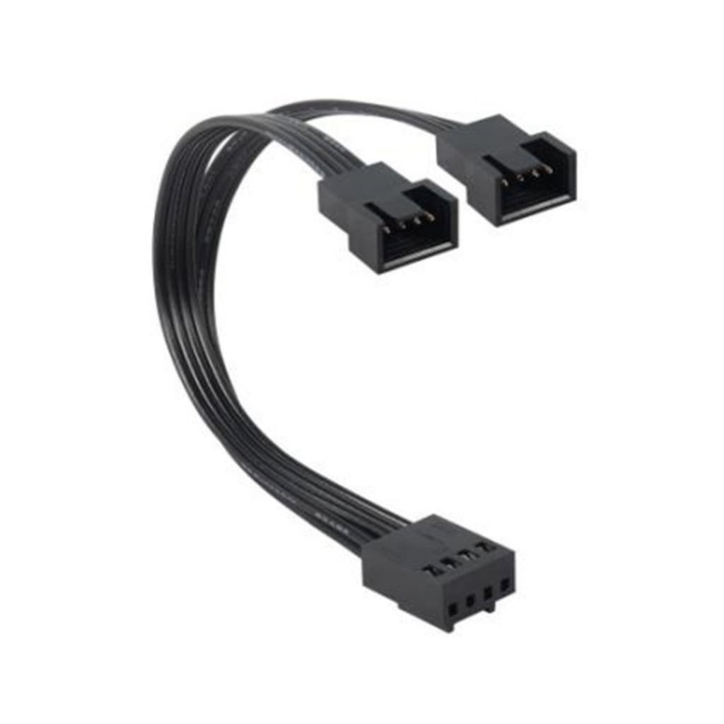 WE-POLUJ PWM Fan Splitter 4Pin Adapter Cable 1 to 2 Computer CPU Fan ...