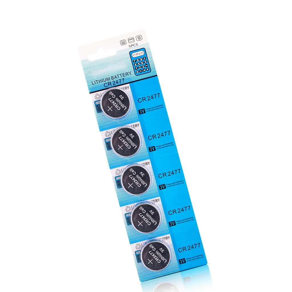 WE-POLUJ Pack Of 5/10 CR2477 Lithium Button Cells Battery Long Last ...