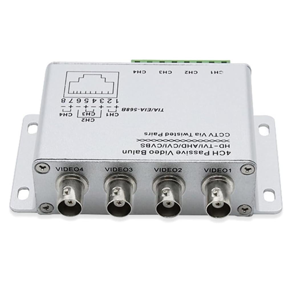 WE-POLUJ Passive 4 Channel Video Balun Video Power Supply Video ...