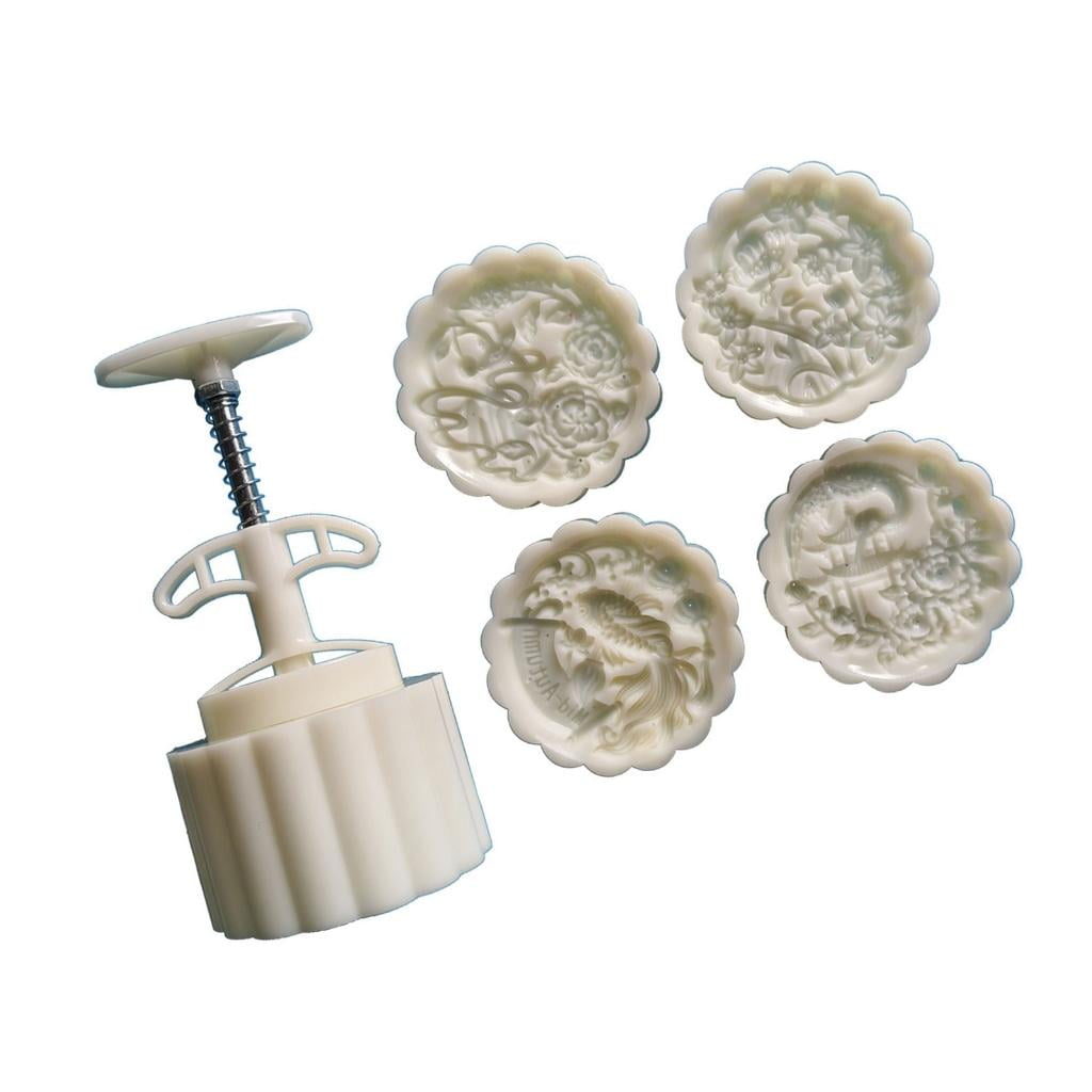 WE-POLUJ Pressing Tool Flower Shape Pastries Tool ABS Texture Pastries ...