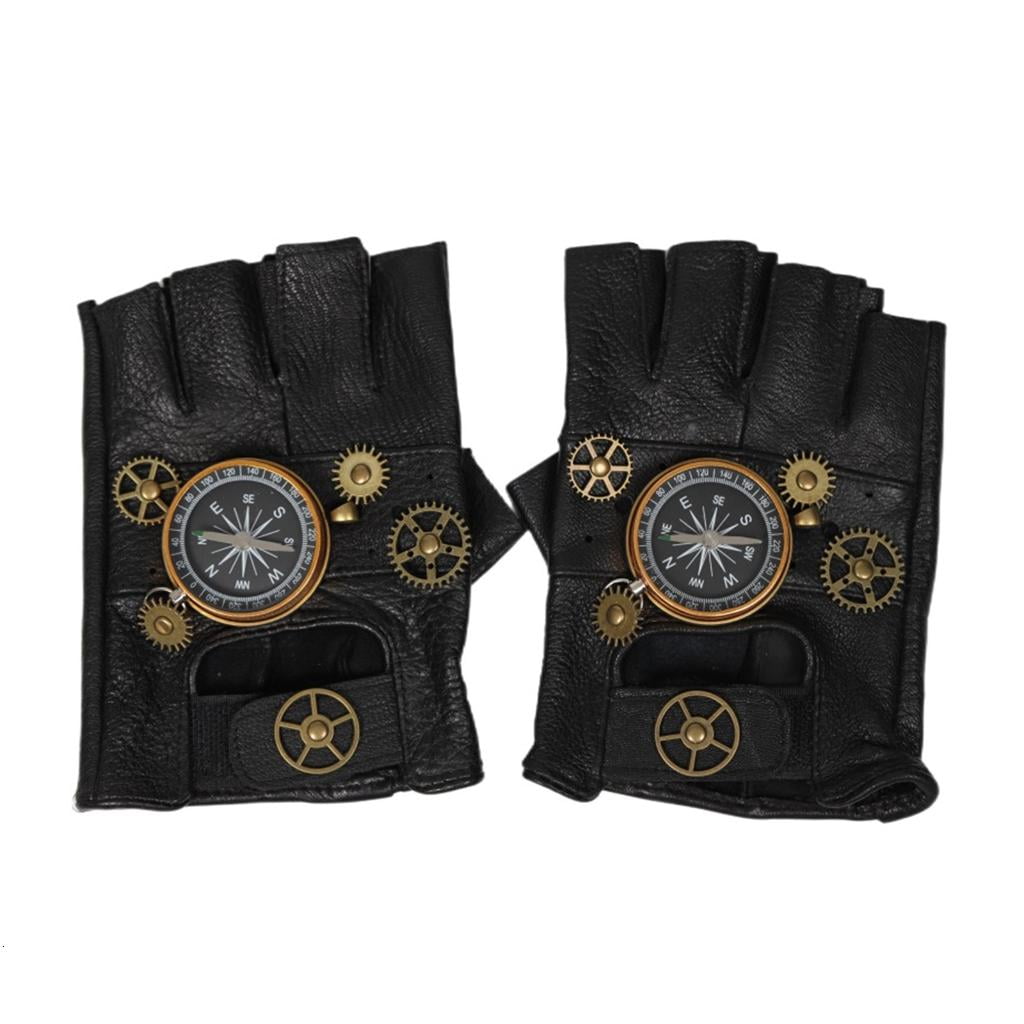 WE-POLUJ Punk Fingerless Gloves Surprise Gift for Girlfriend Boyfriend ...