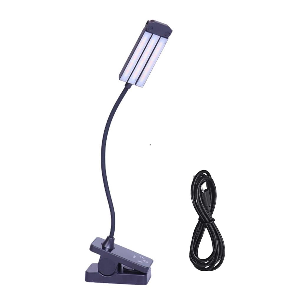 WE-POLUJ Rechargeable 3 Head LED Book Light LED Reading Light Small ...