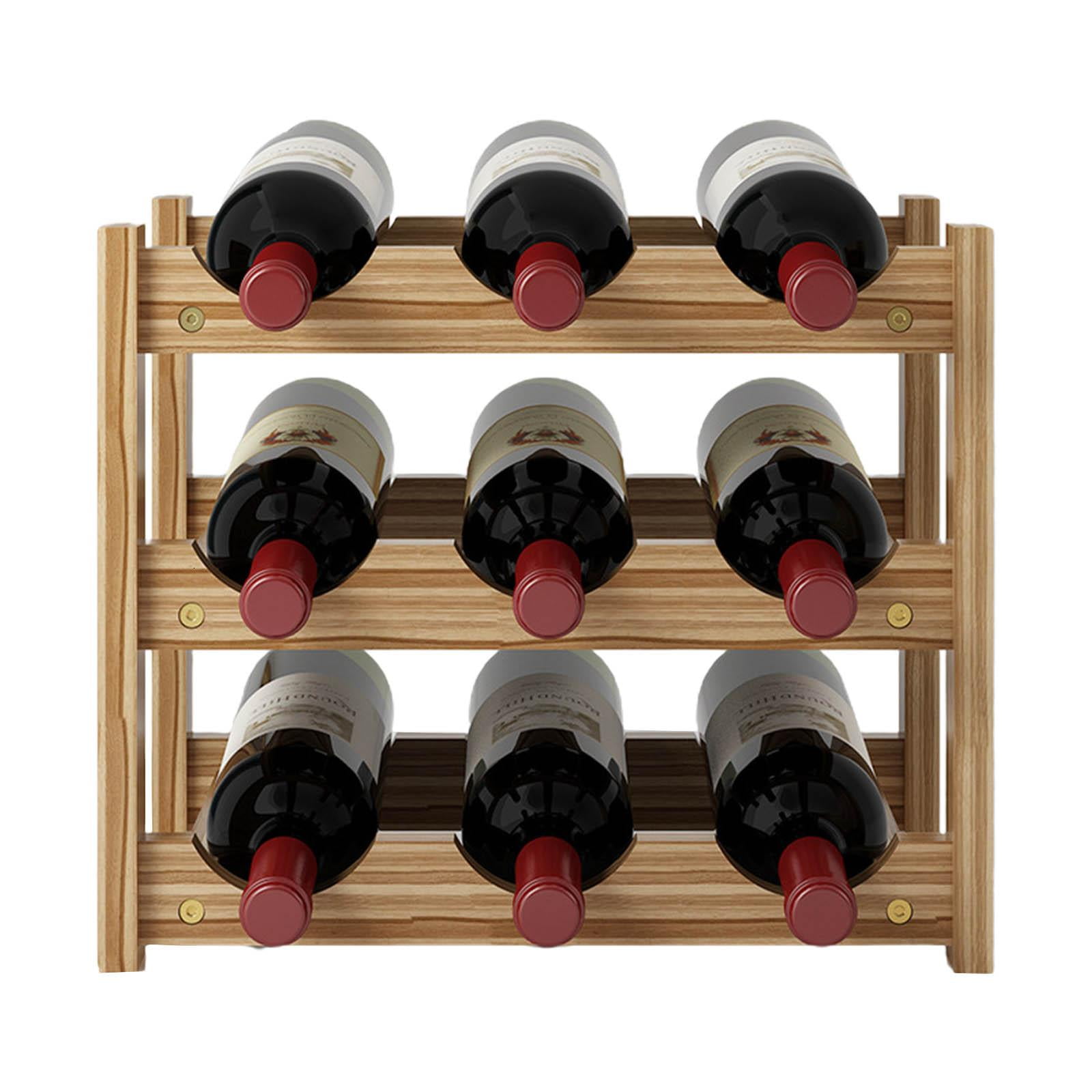 WE-POLUJ Red Wine Shelf Bottle Rack Dining Bar Handle Rack Dining Bar ...