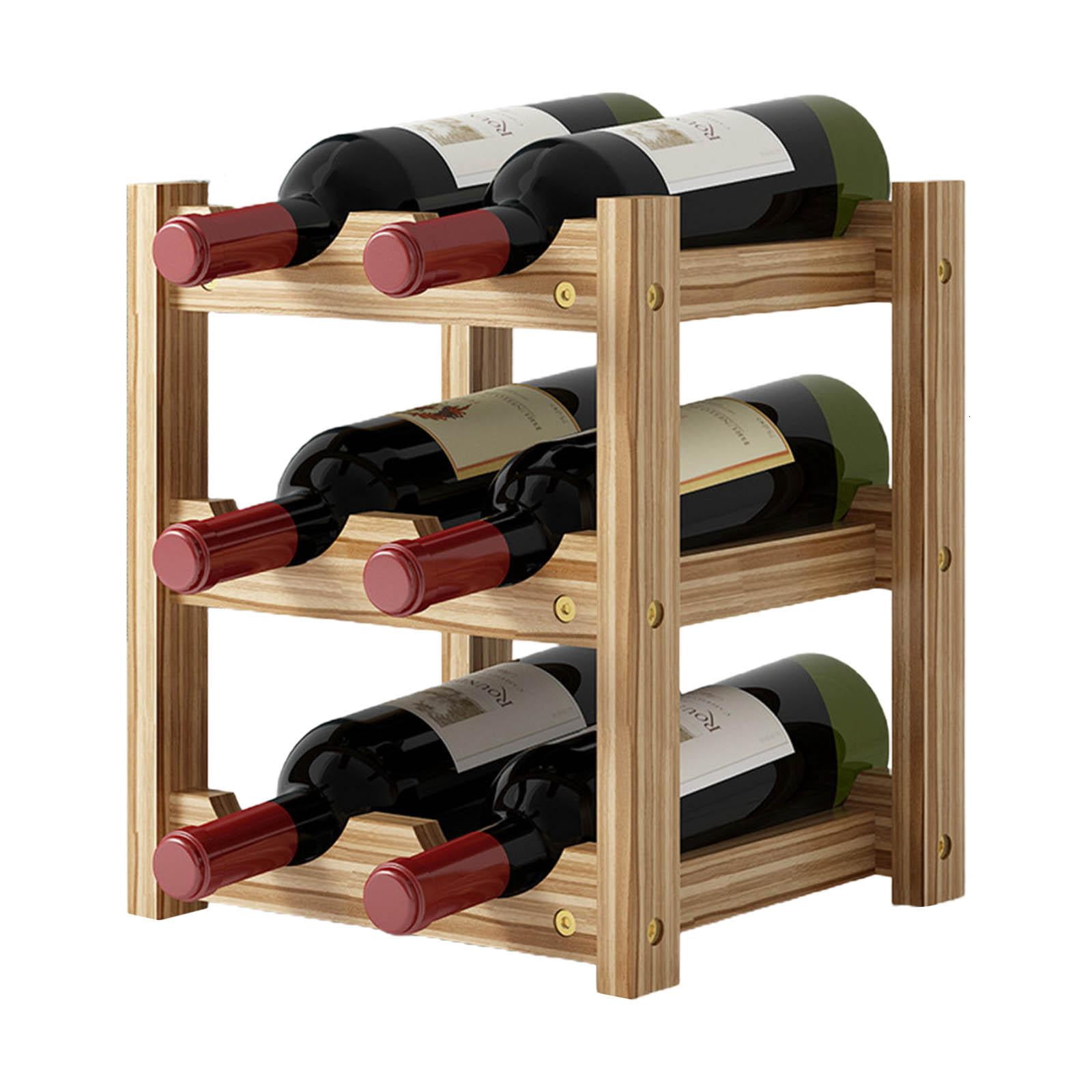 WE-POLUJ Red Wine Shelf Bottle Rack Dining Bar Handle Rack Dining Bar ...