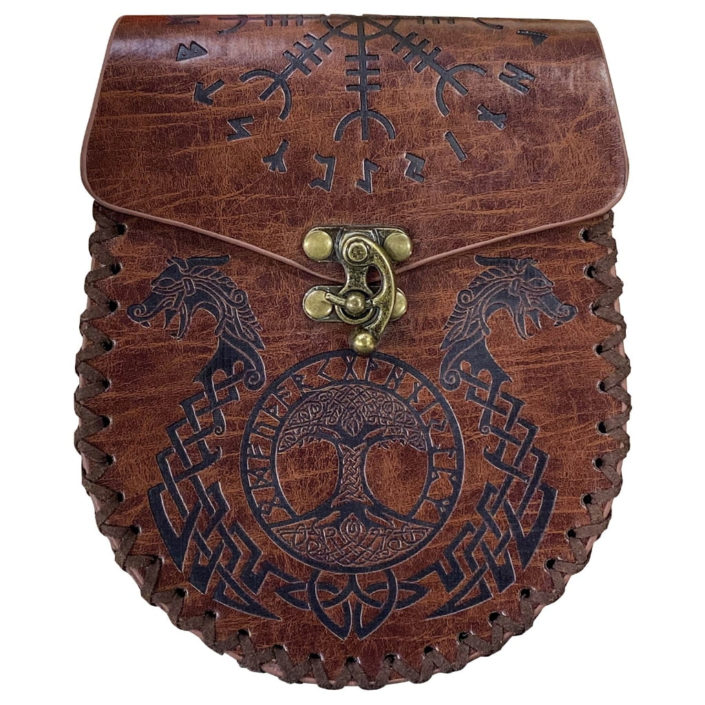 WE-POLUJ Renaissance Belt Pouch Leather Pouch Steampunk Waist Bag ...