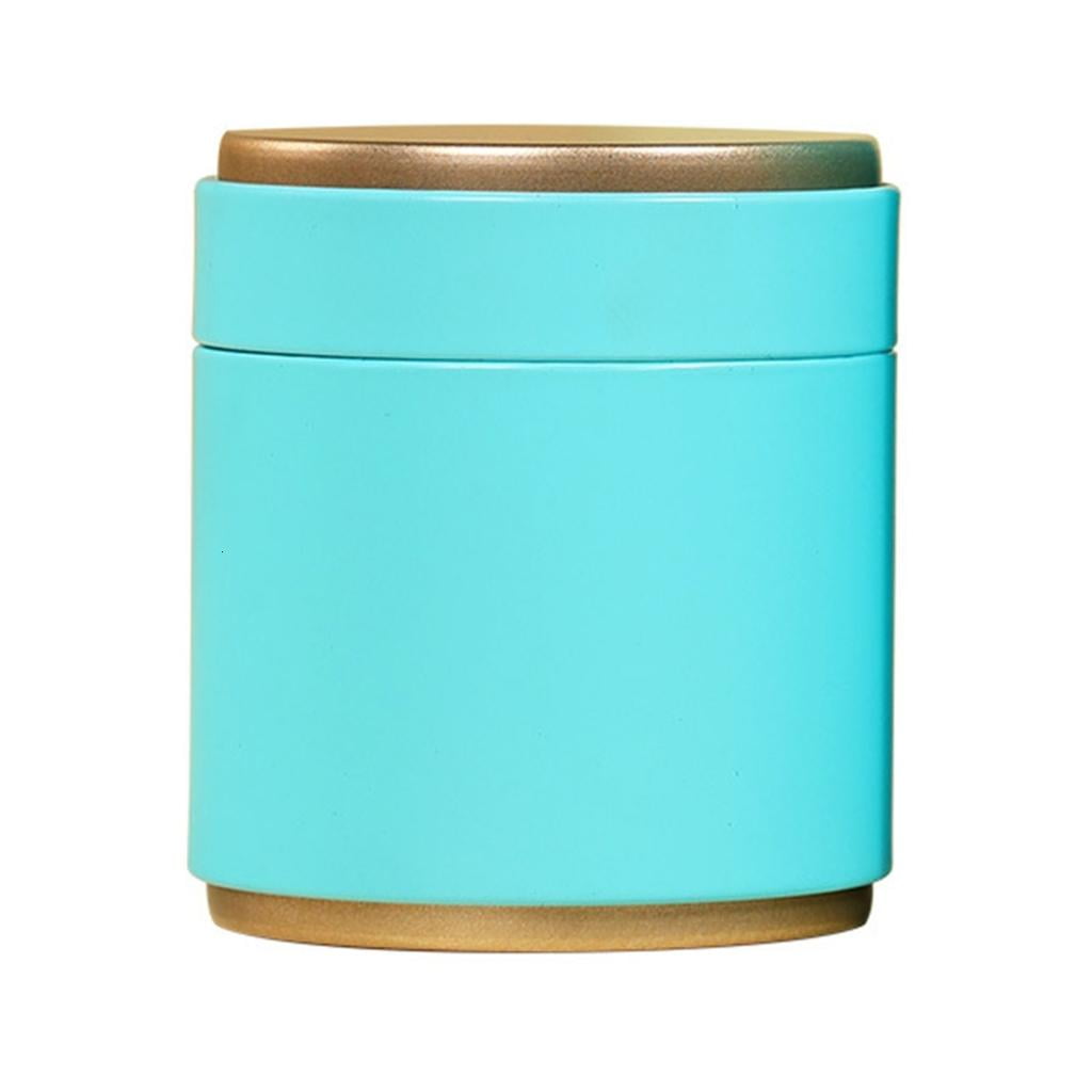 WE-POLUJ Round Tinplate Tin Sealing Tea Container Tea Can Tea Boxes ...