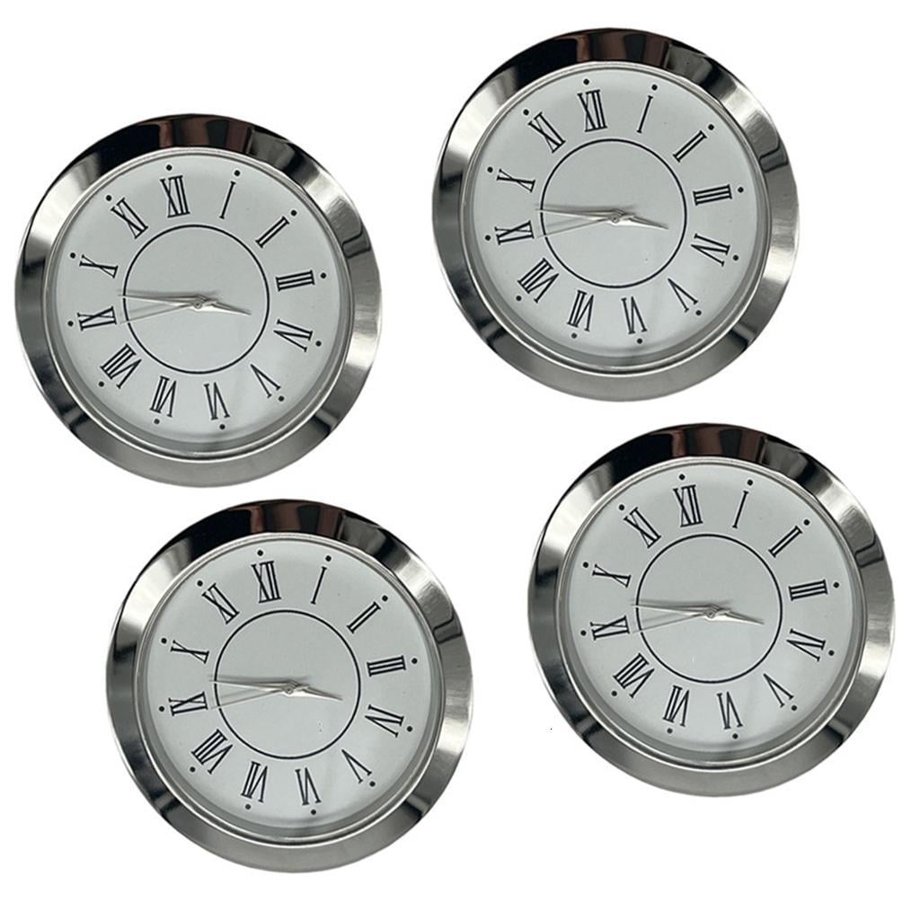 WE-POLUJ Set of 4 55mm Quartzs Clock Face Insert Inlaid with Arabic and ...