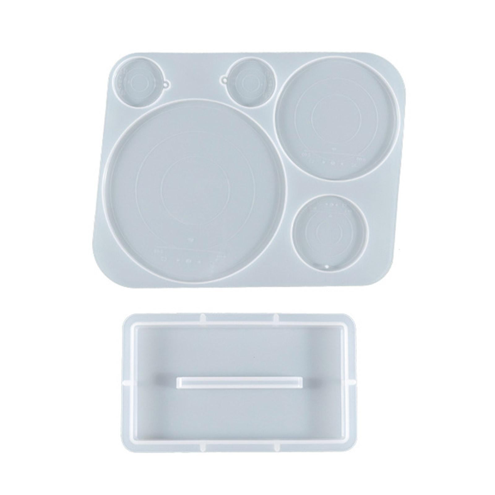 WE-POLUJ Silicone Epoxy Resin Casting Mold Coaster Mold Round Shape ...