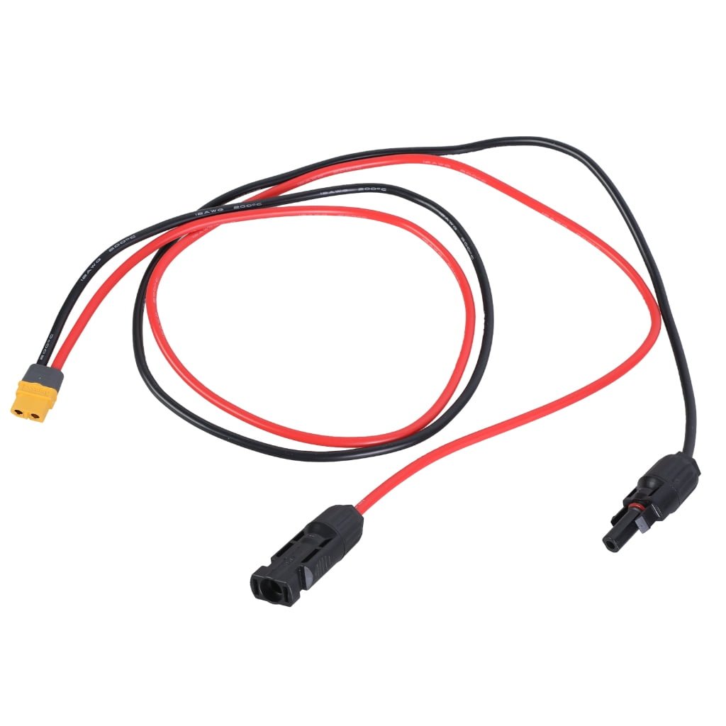 WE-POLUJ Solar to XT60 Charging Extension Cable 12AWG to XT60 Adapter ...