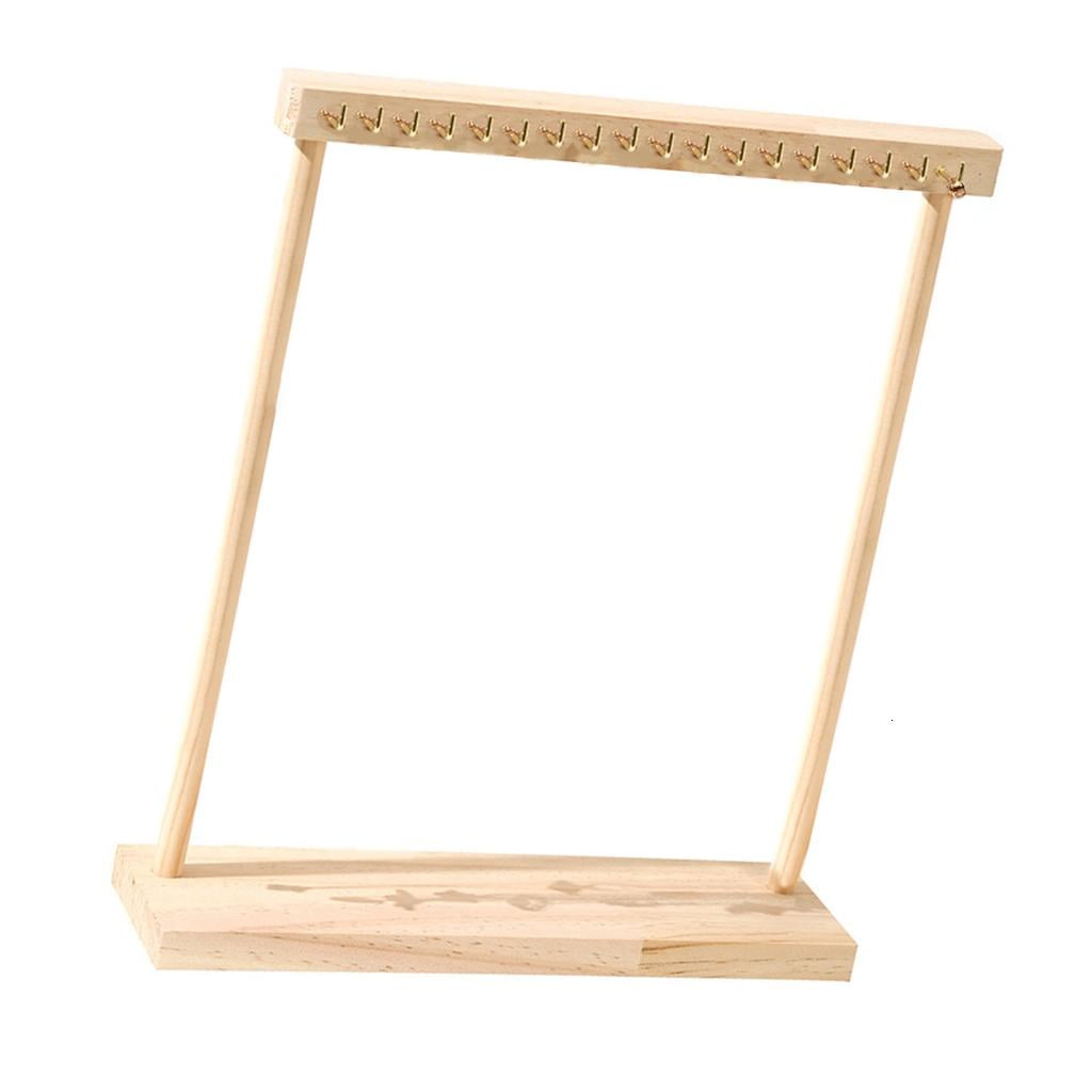 WE-POLUJ Solid Wood Necklace Display Stand Large Size Jewelry ...