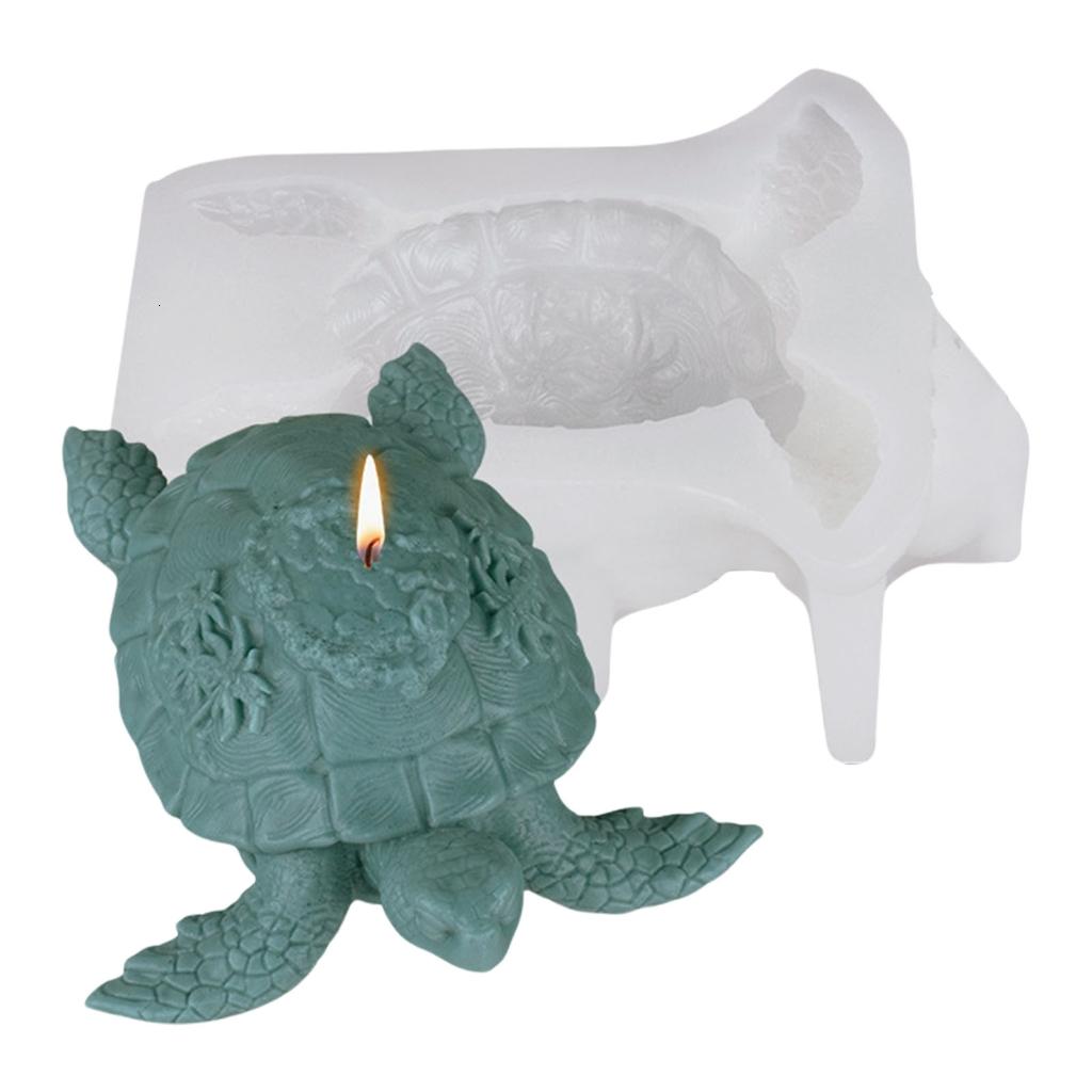 WE-POLUJ Tortoise Statue Silicone Candle Molds Tortoise Figurine ...