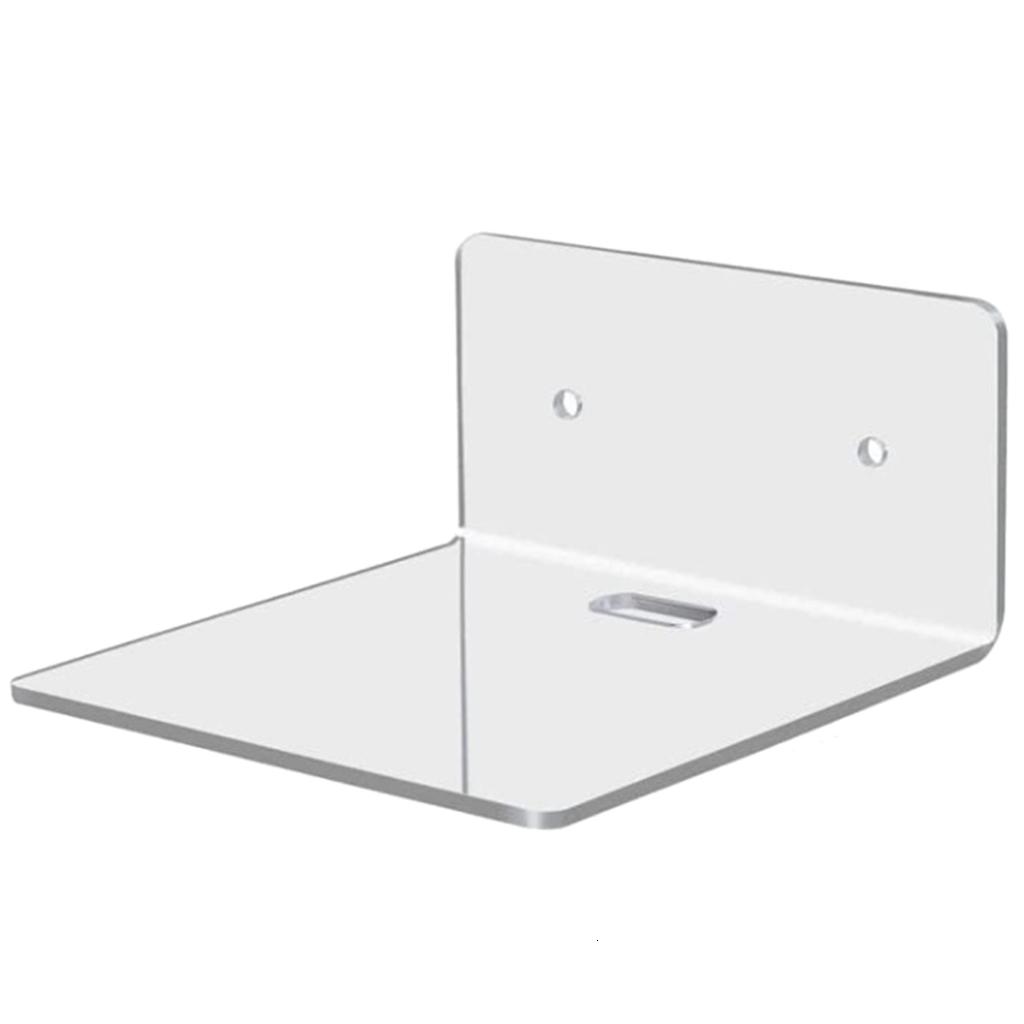 WE-POLUJ Transparent Wall Mount Shelves Floating Storage Organizer ...