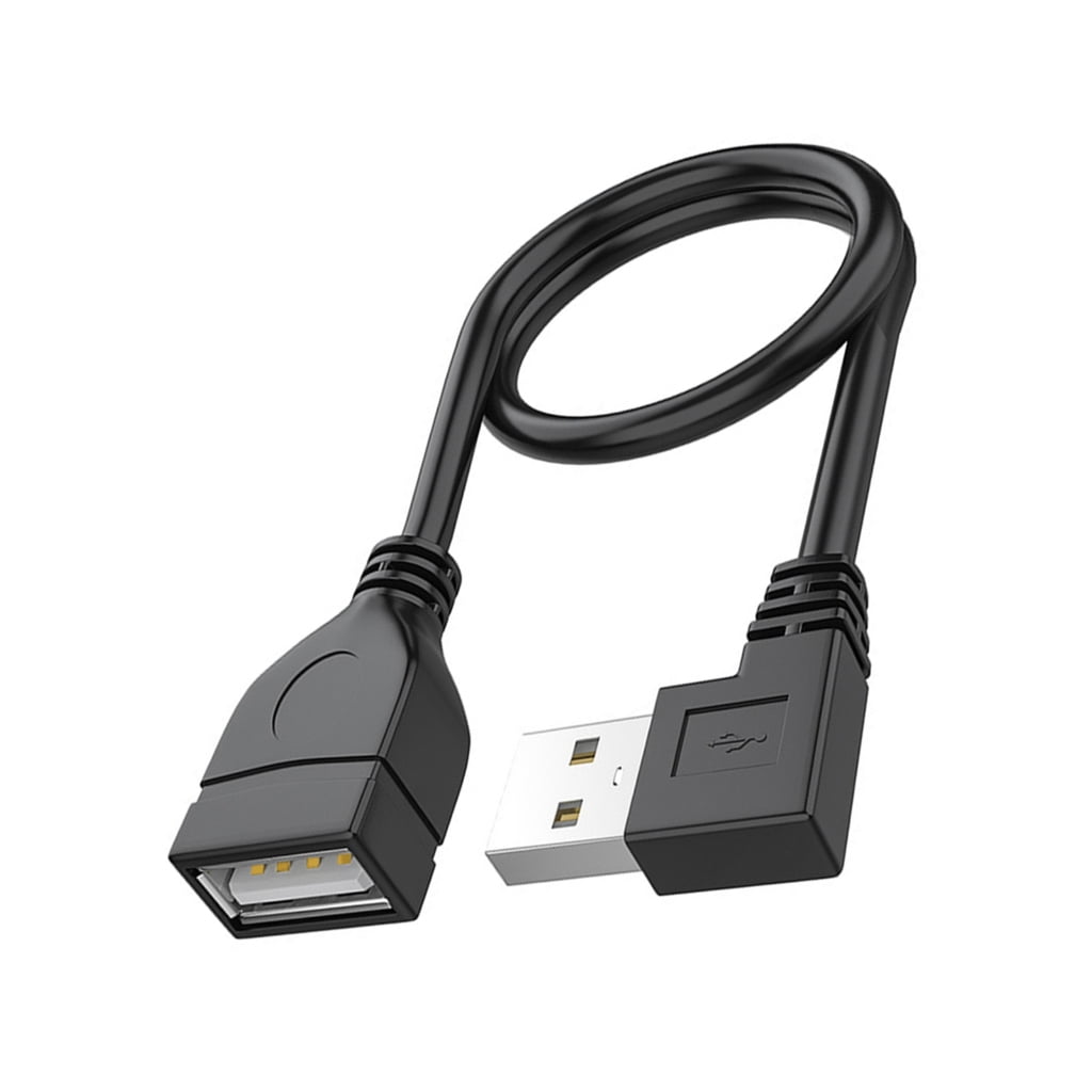 WE-POLUJ USB 2.0 Male to Female Short Cable with 90 Degree 480mbps for ...