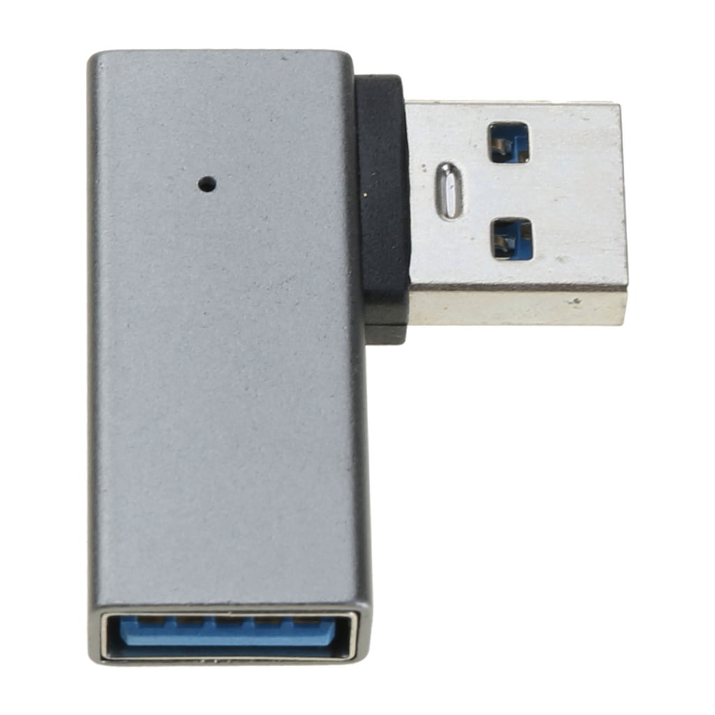 WE-POLUJ USB 3.0 Conversion Adapter Male to Female 90 Degree Connector ...