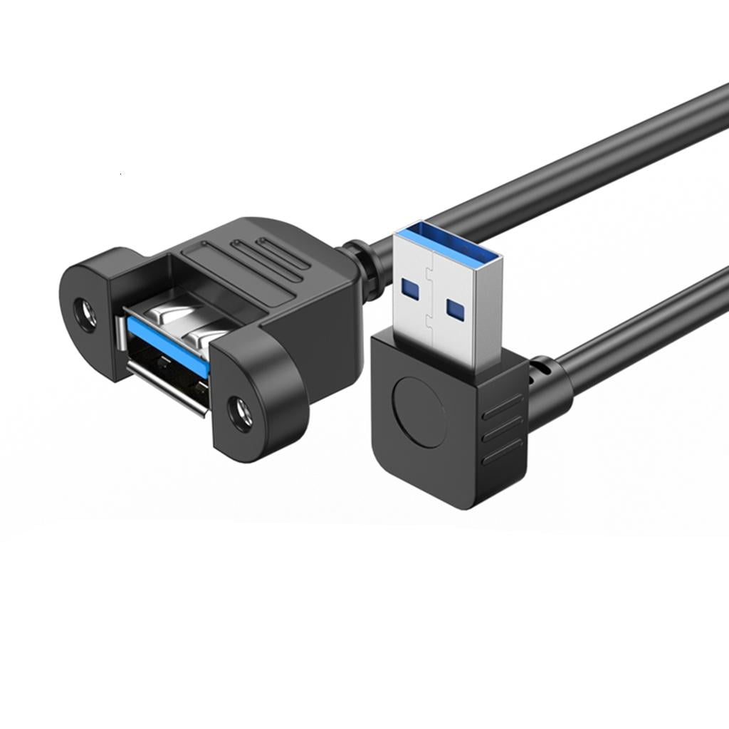 WE-POLUJ USB 3.0 Extension Cable 90Degree Angle USB 3.0 Male to Female ...