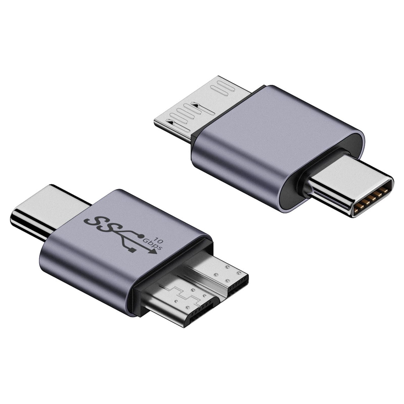 WE-POLUJ USB C to MicroB Adapter Type C USB 3.0 Male Female to MicroB ...